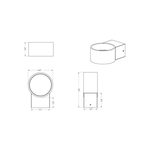 Orren Ellis Alamo 1-Light LED Dimmable Flush Mount | Wayfair