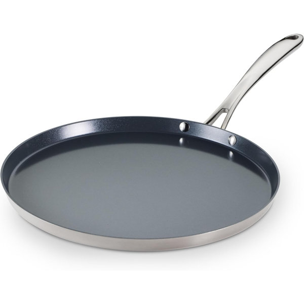 Tramontina Utsava Tri-Ply Clad Stainless Steel Ceramic-Coated Dosa Tawa ...