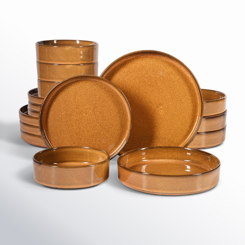 bloomhouse Santorini Terracotta Dinnerware Set - Service for 4 ...