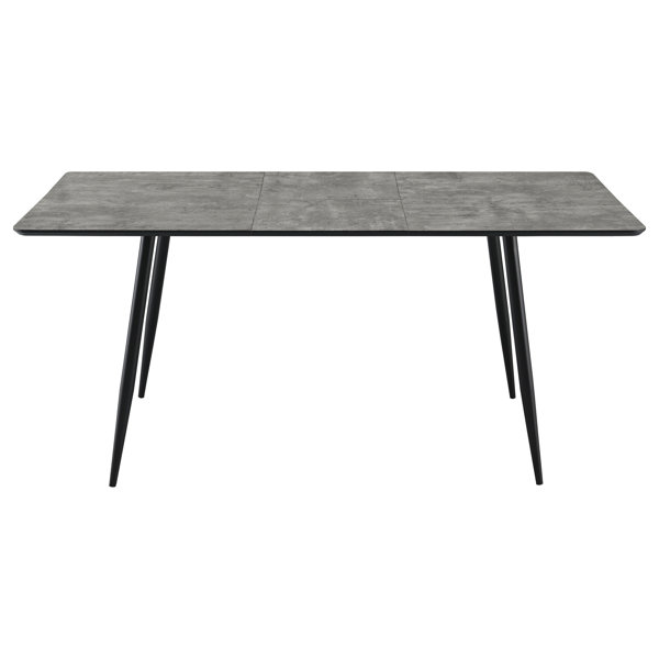 George Oliver Beck 63-Inch Butterfly Leaf Extension Dining Table Grey ...