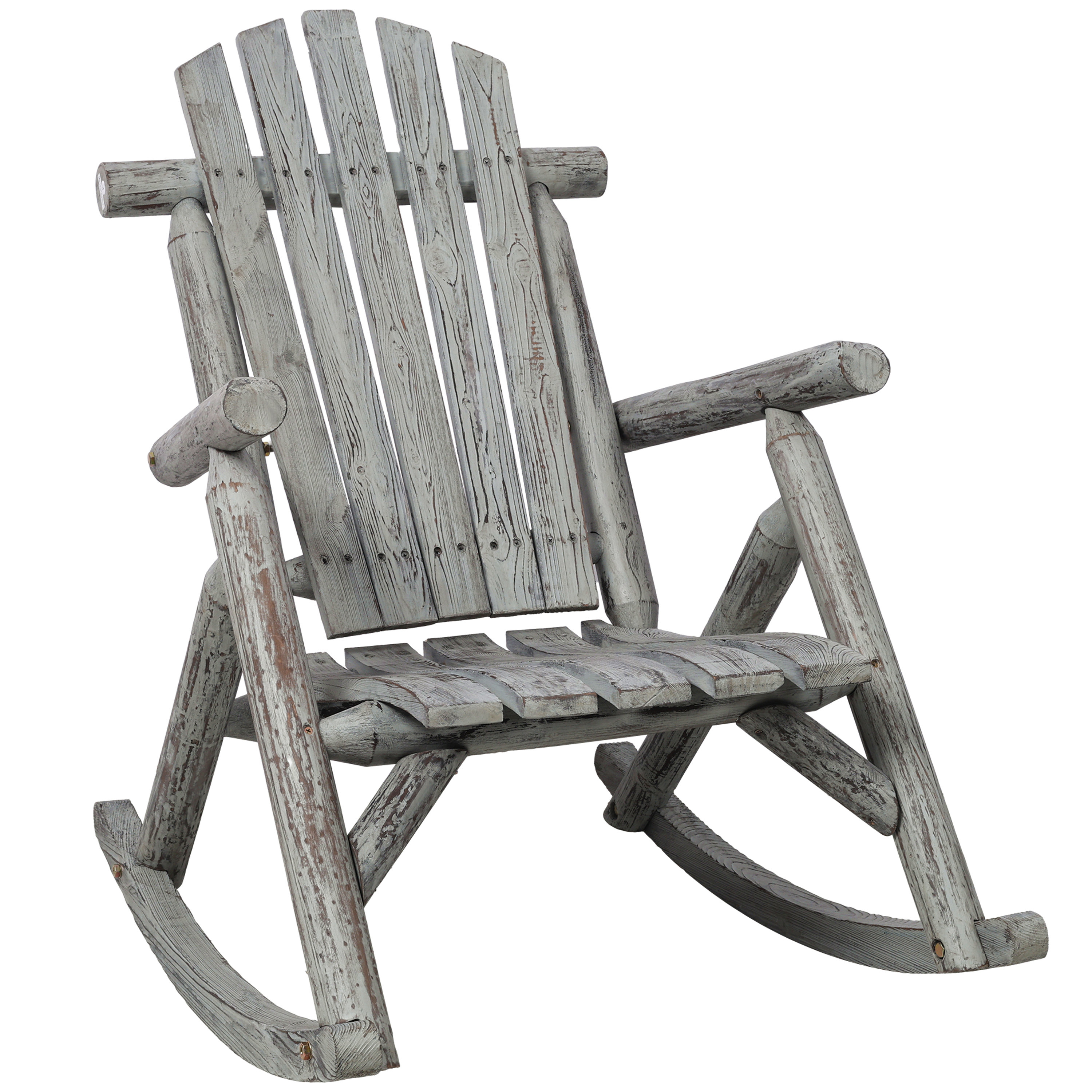 Ophelia & Co. Wooden Porch Rocker Chair,Durable Wooden Porch Rocker ...