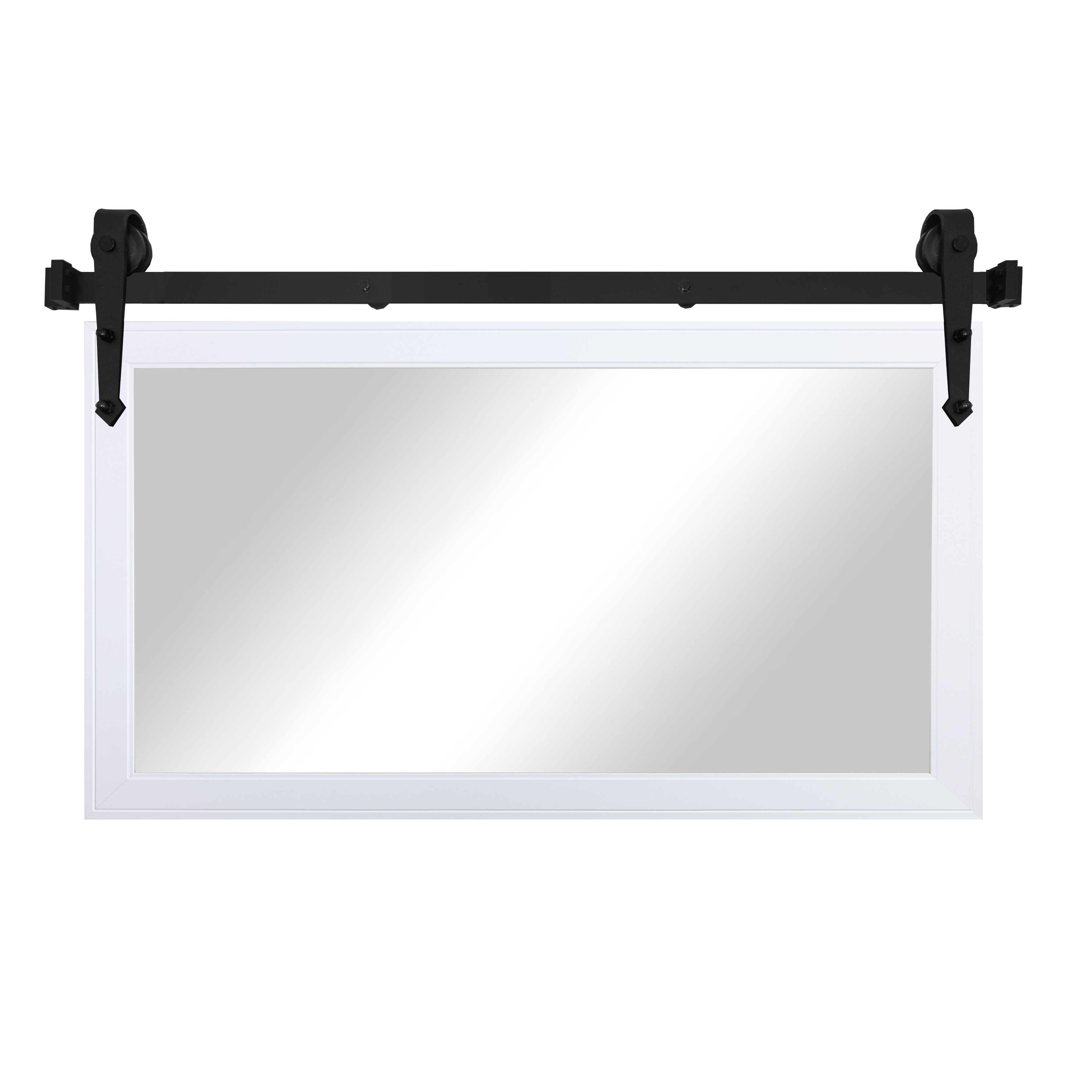 Modern Rustic Conner Rea Rectangle Manufactured Wood Mirror | Wayfair