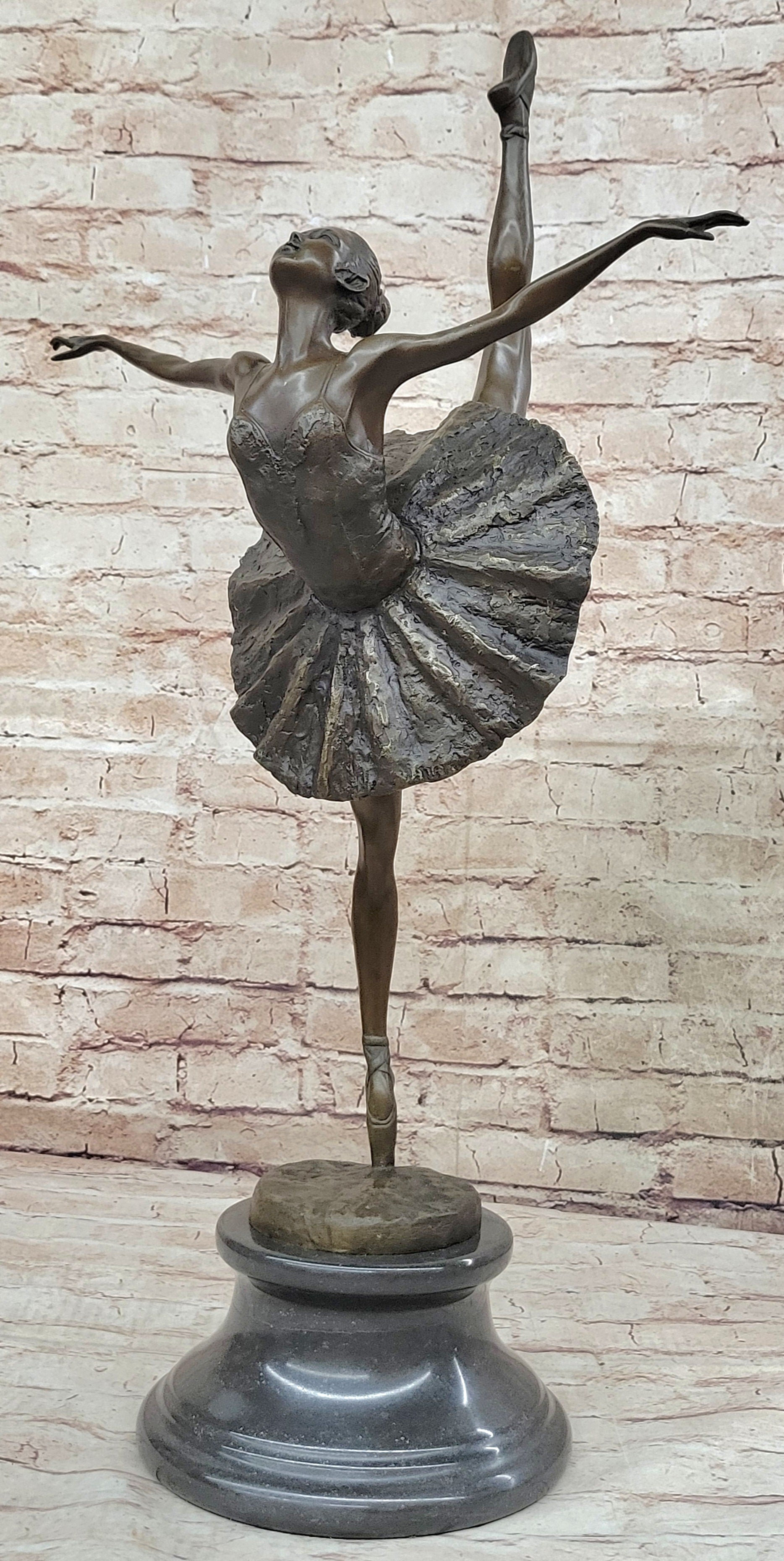 Canora Grey Adelmino Arabesque Ballet Pose Ballerina Dancer Bronze ...