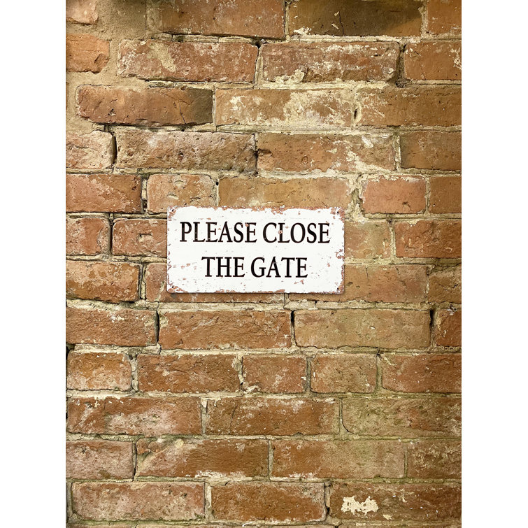 Happy Larry Woodhouse Please Close The Gate Signs and Plaques | Wayfair ...