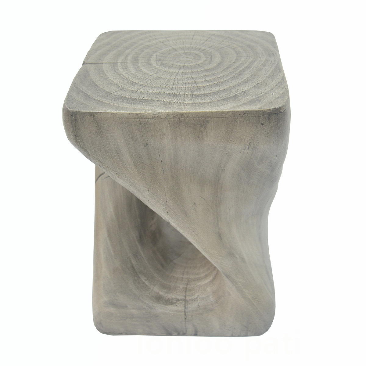 Dakota Fields Twist Shape Side Table with Wood-like Texture, Unique ...