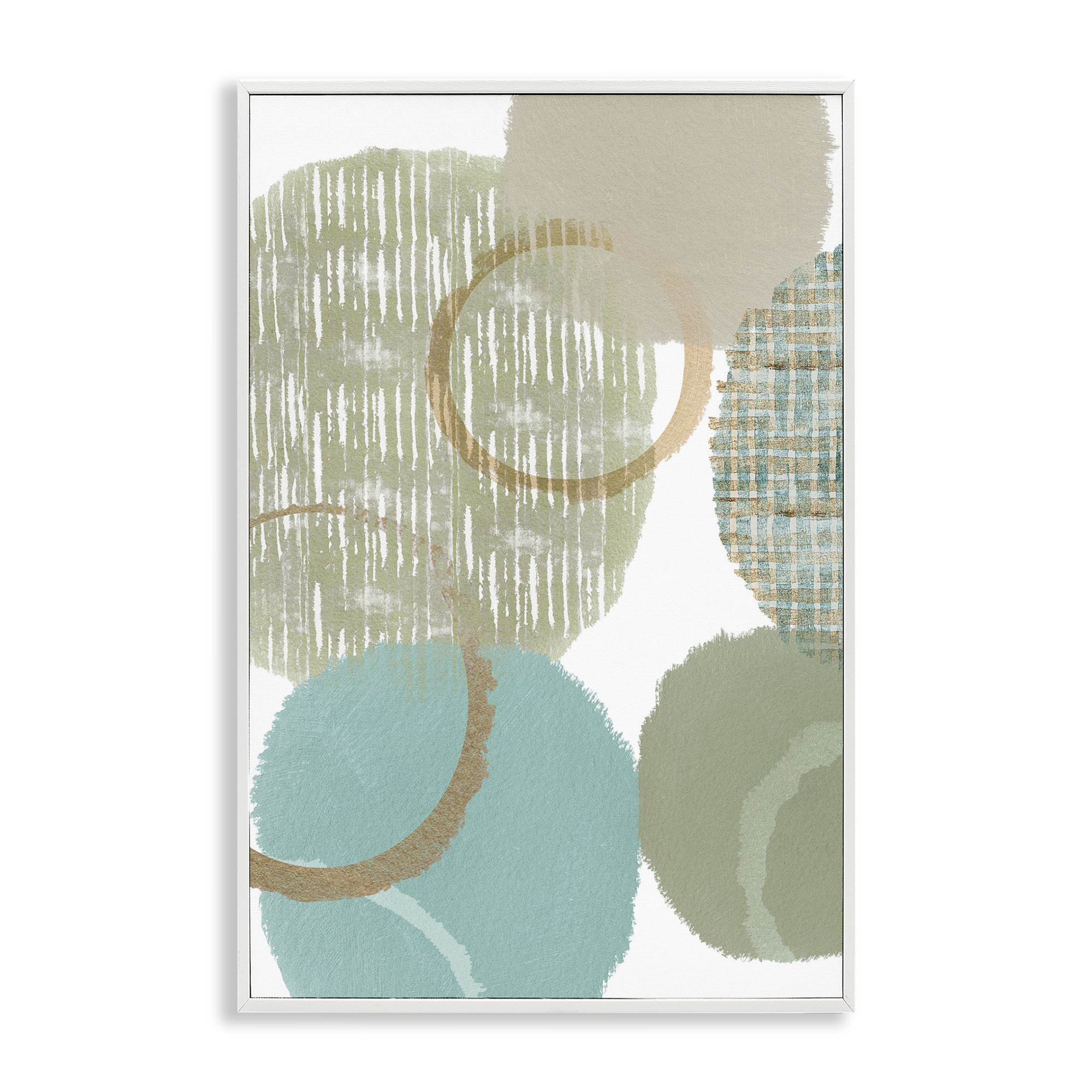 Ebern Designs Good Times Abstract Shapes Framed Giclee Art by Flora ...