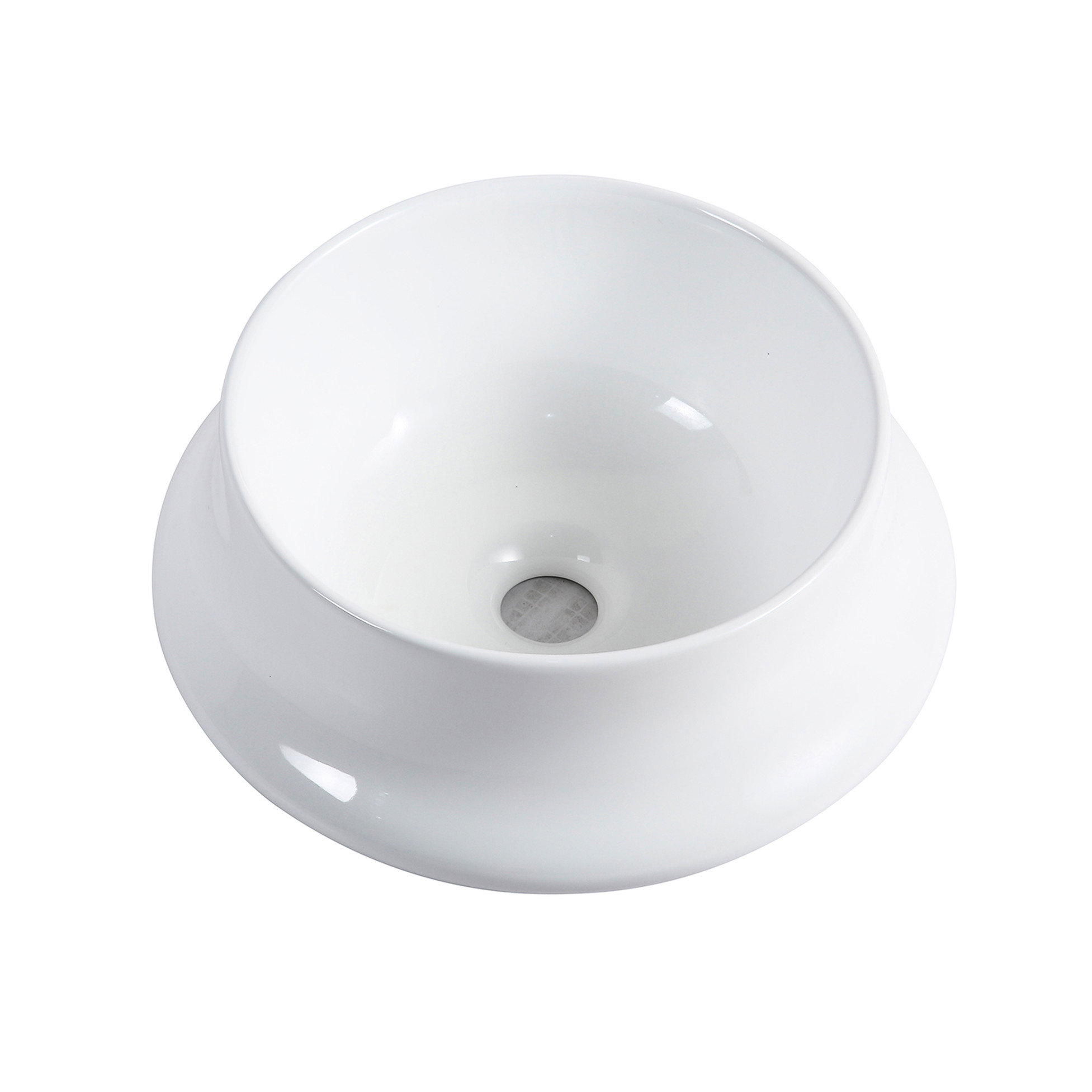 Ebern Designs Ceramic Vessel Bathroom Sink White - Fade Surface ...