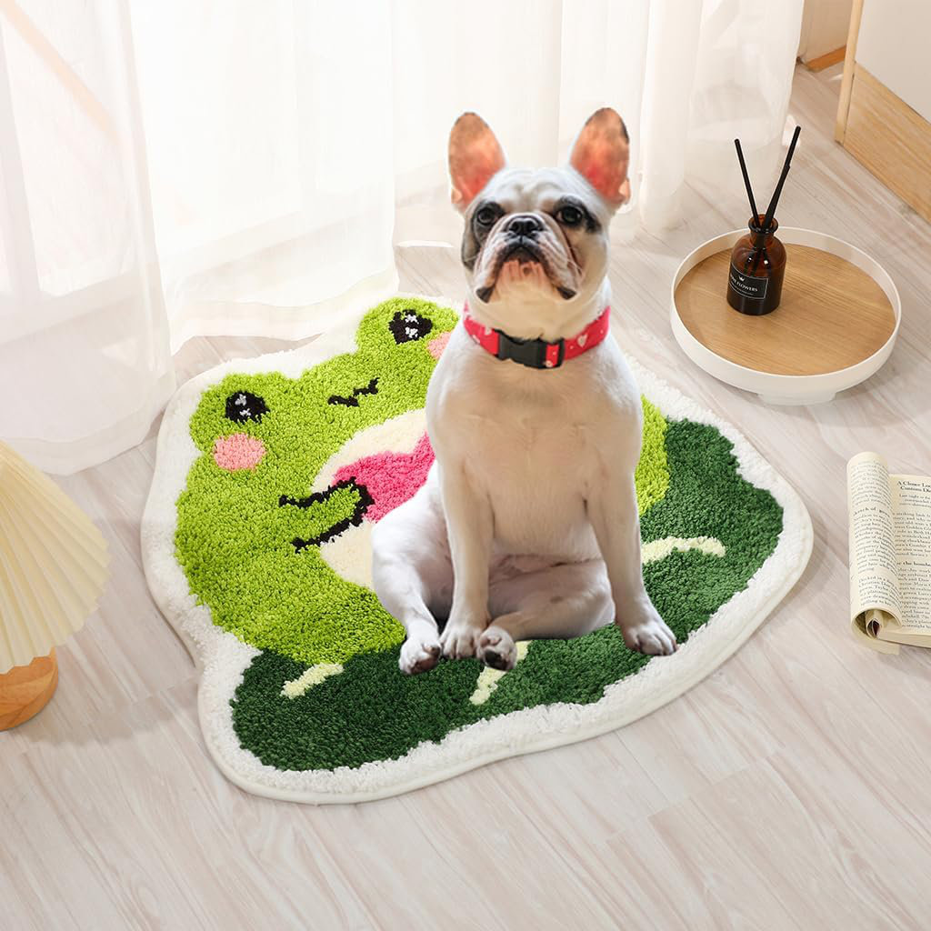 Zoomie Kids Frog Bath Mat, Frog Bathroom Rug Non-Slip For Shower, Soft ...