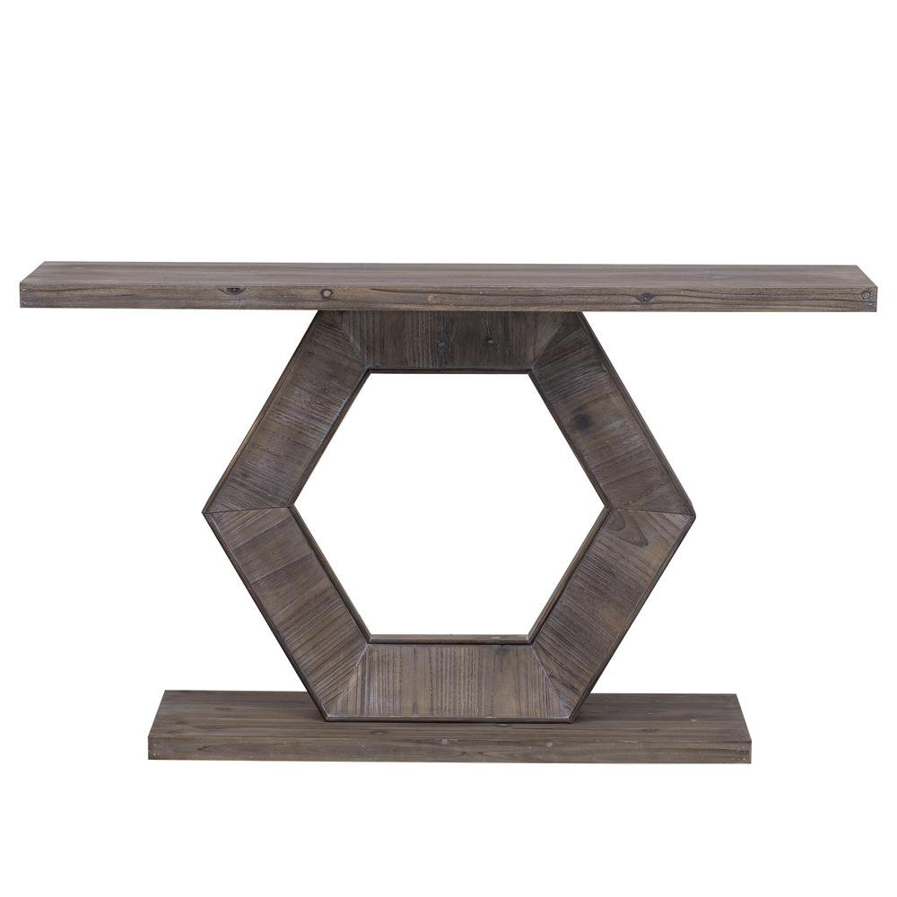 Latitude Run® Console Table with Hollow Hexagon Leg Structure | Wayfair