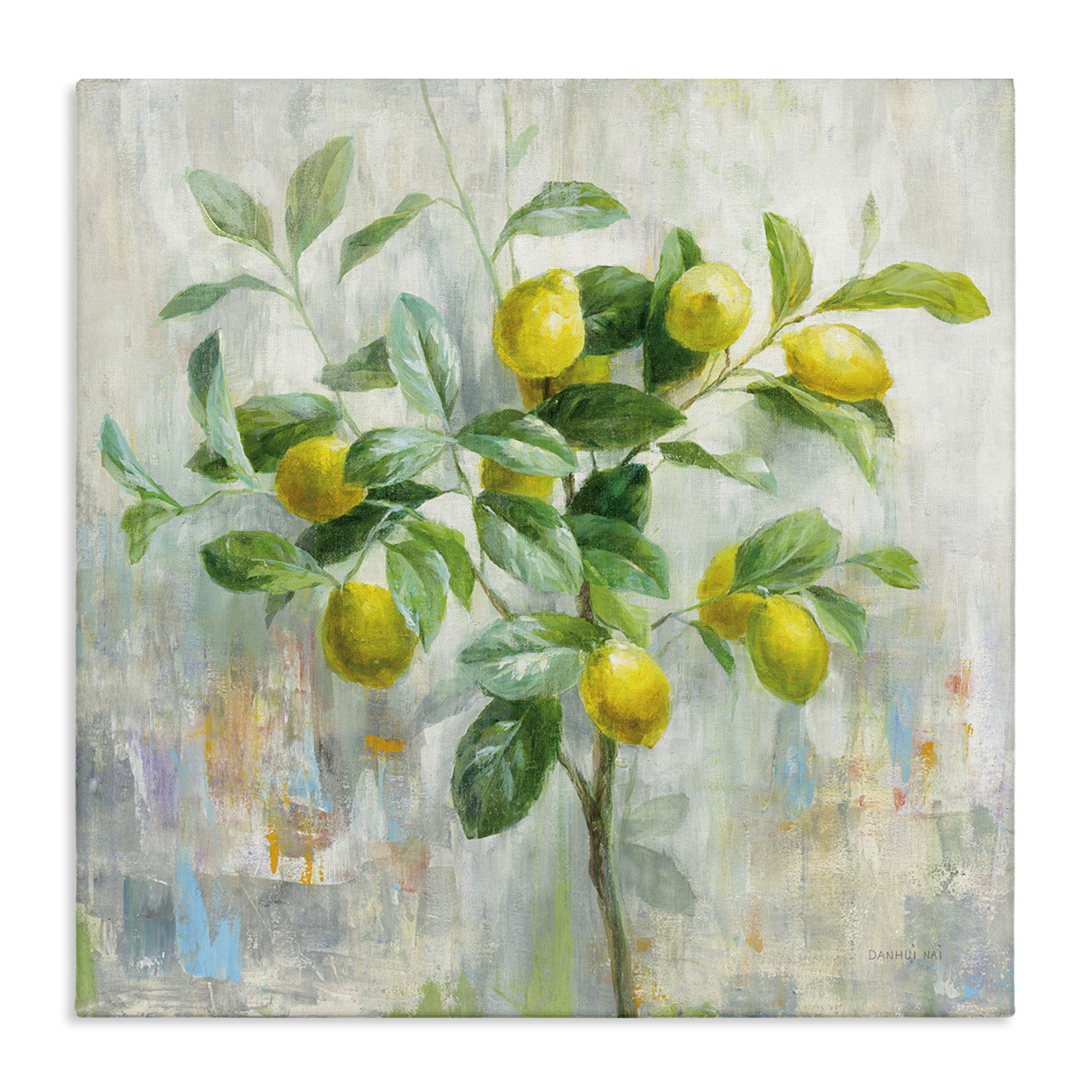 August Grove® Abstract Lemon Tree Branch Fruit by Danhui Nai - Painting ...