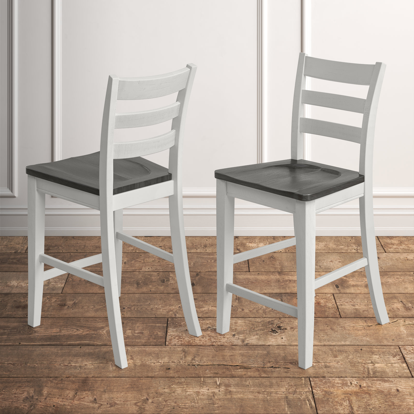 Kelly Clarkson Home Breonna Solid Wood 24" Counter Stool - Wayfair Canada