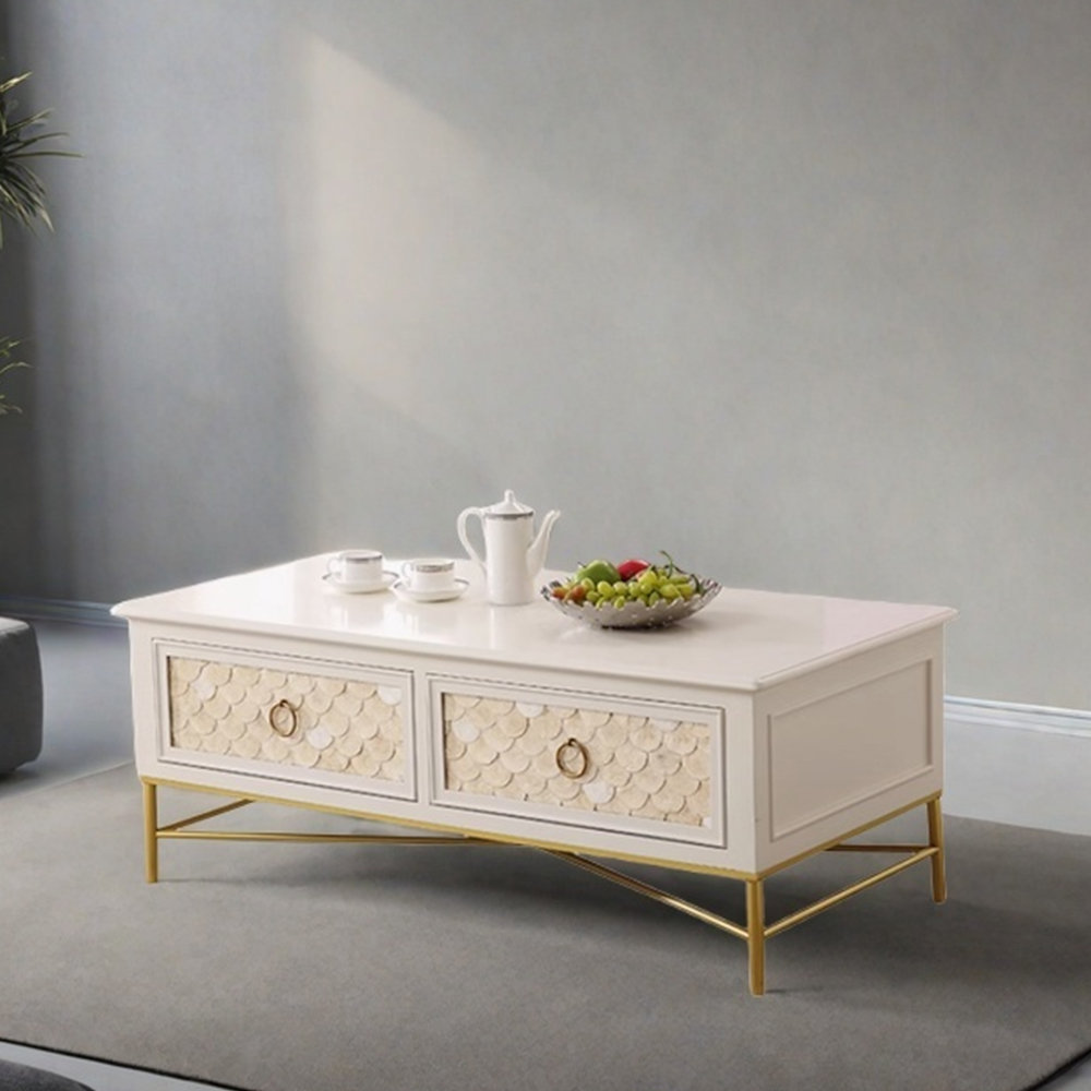 Wu's StylishVault Creative design sense light luxury coffee table ...