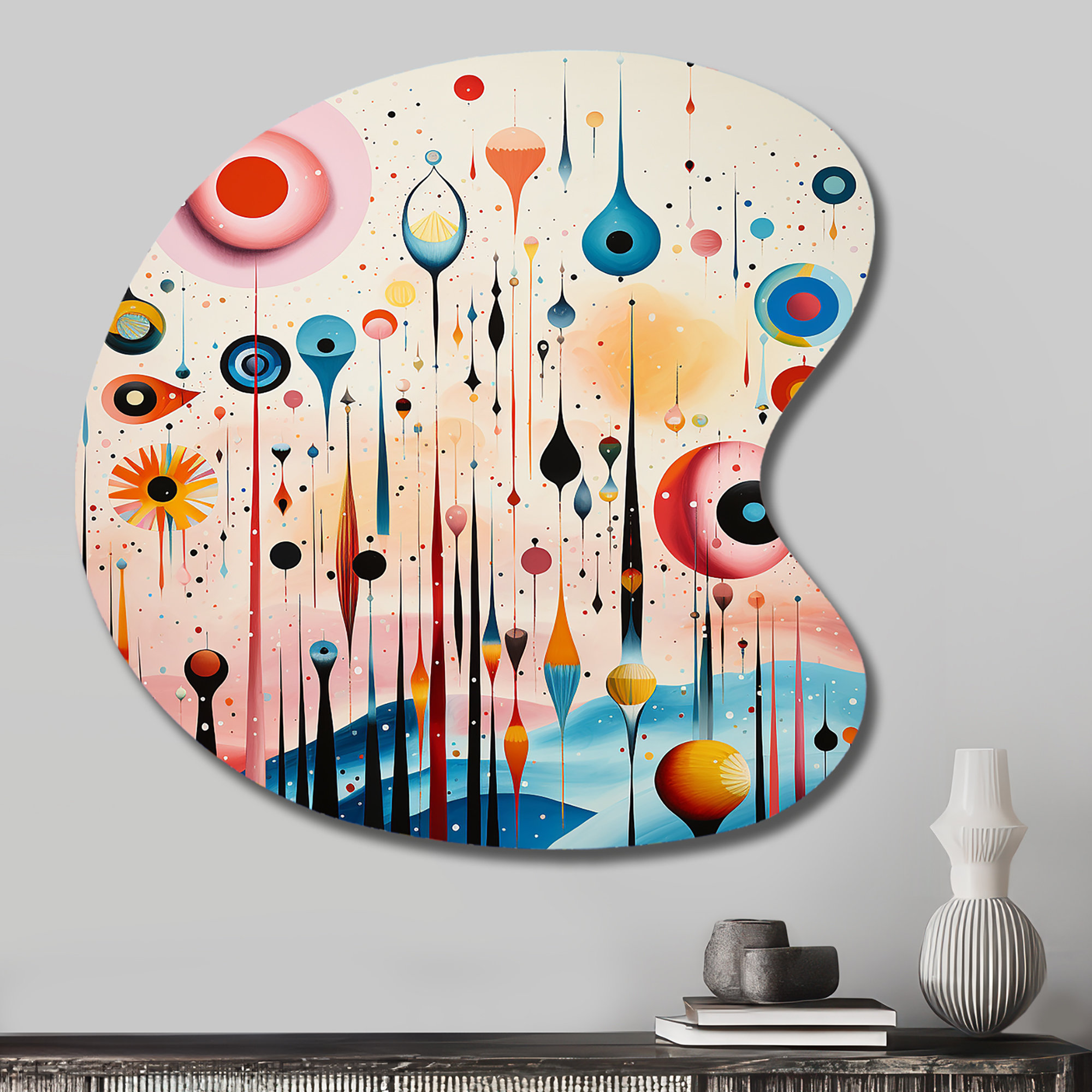 Ivy Bronx Crystalline Consciousness Abstract Retro Art - Minimalism ...