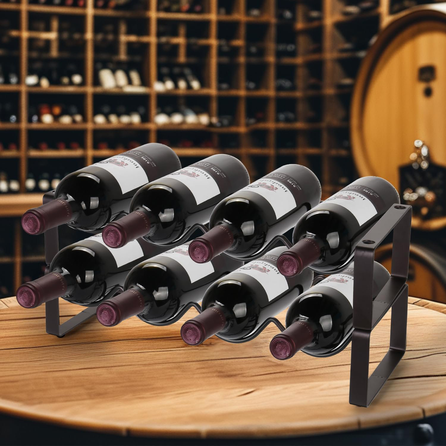 Mint Pantry® Stackable Wine Rack Countertop, 8 Bottles 2 Tier Wine ...