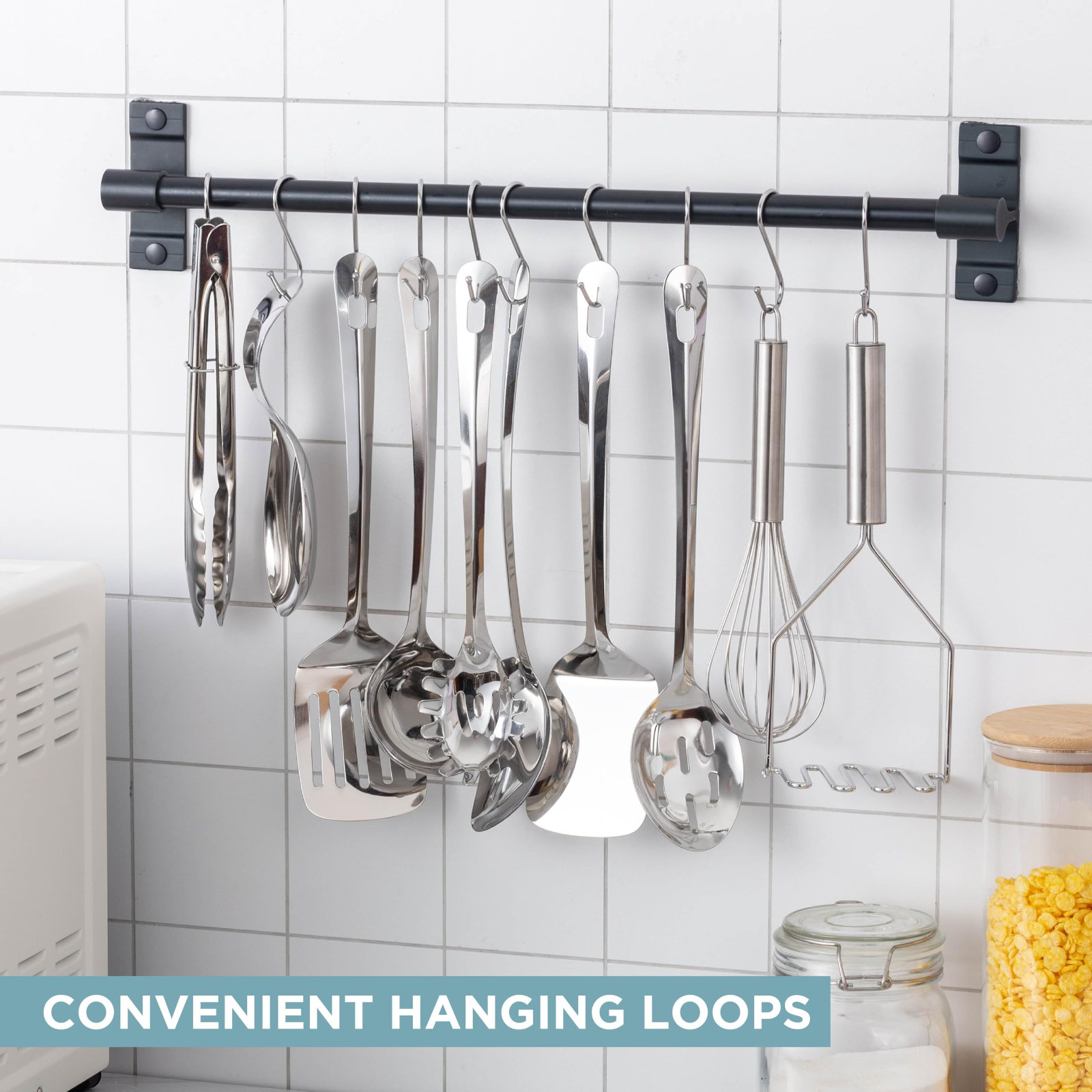 Orren Ellis Stainless Steel Kitchen Utensil Set | Wayfair