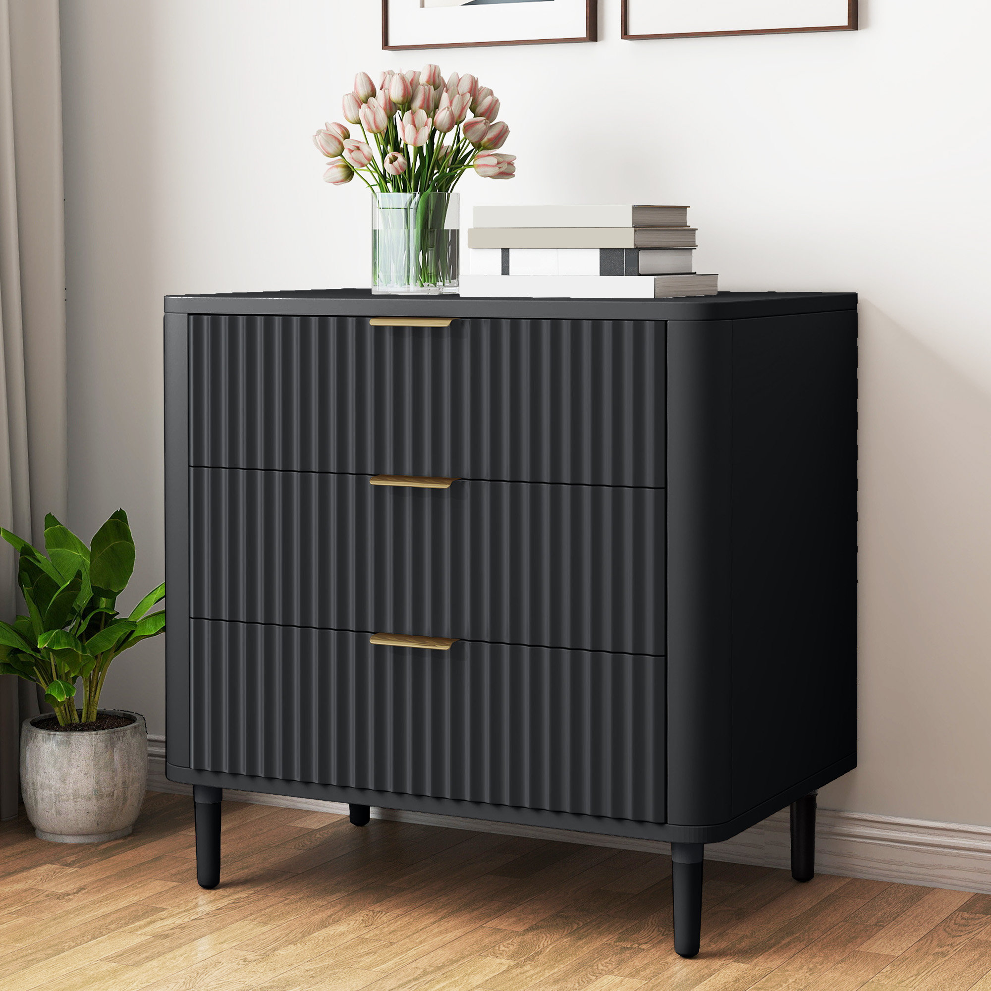 Ebern Designs Commode 3 tiroirs Modern et Commentaires - Wayfair Canada