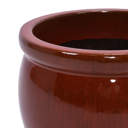 George Oliver Durable Ceramic Modern Planter With Glossy Orange Finish ...