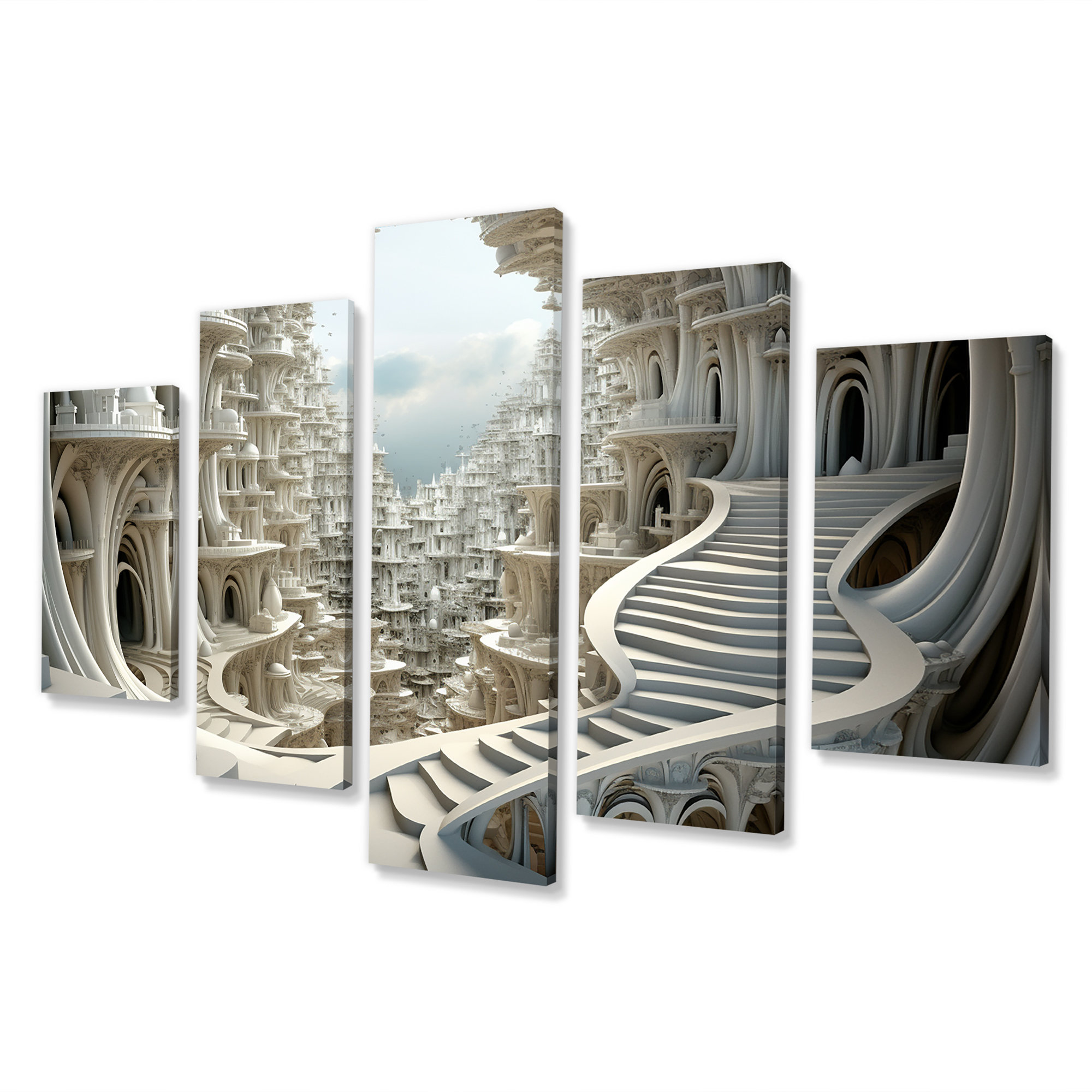 Wrought Studio™ Architectural Dreamscape Surreal Fractal Fantasy VII ...