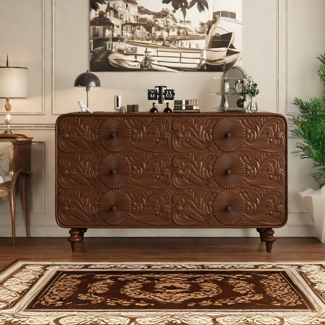 Liu's ink furniture Modern multi-functional decorative sideboard | Wayfair