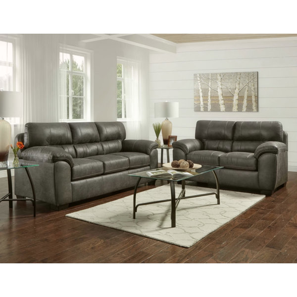 Hokku Designs Tirana Contemporary Fabric Pillow-Top Arm 4-Piece Sofa ...