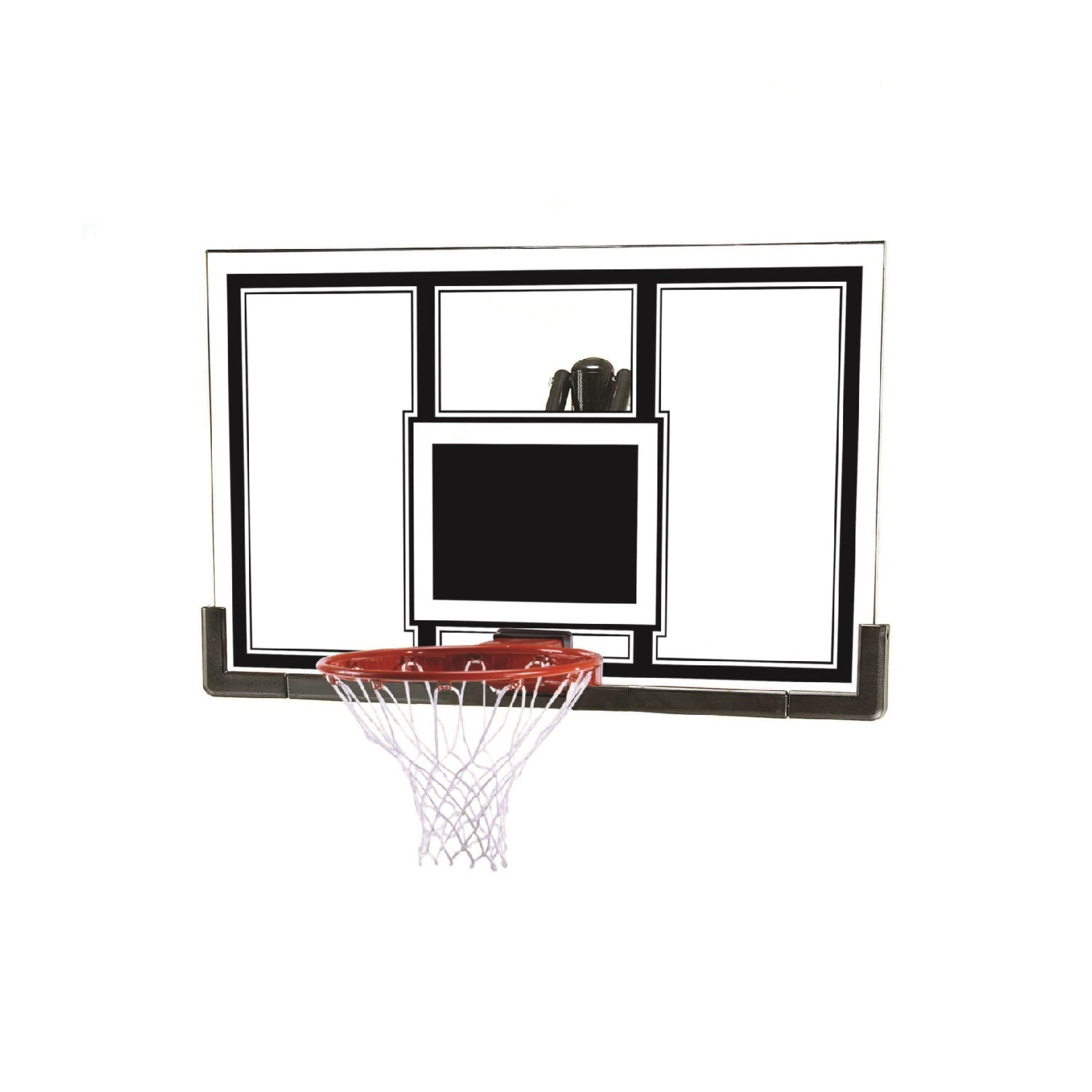 JETEHO Wall Mount Backboard And Rim Competition Combo, Outdoor Black ...