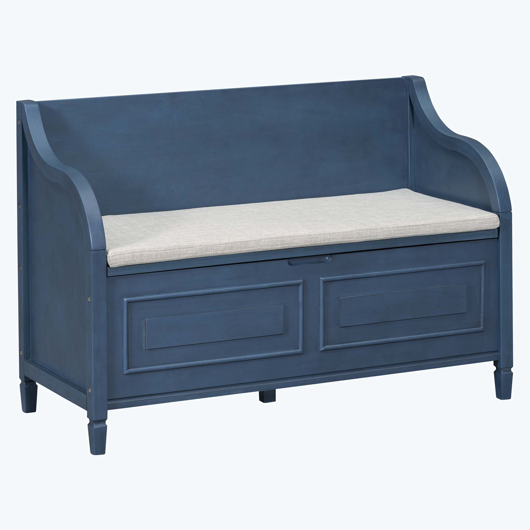 Red Barrel Studio® Rustic Multifunctional Storage Bench (Gray Wash ...