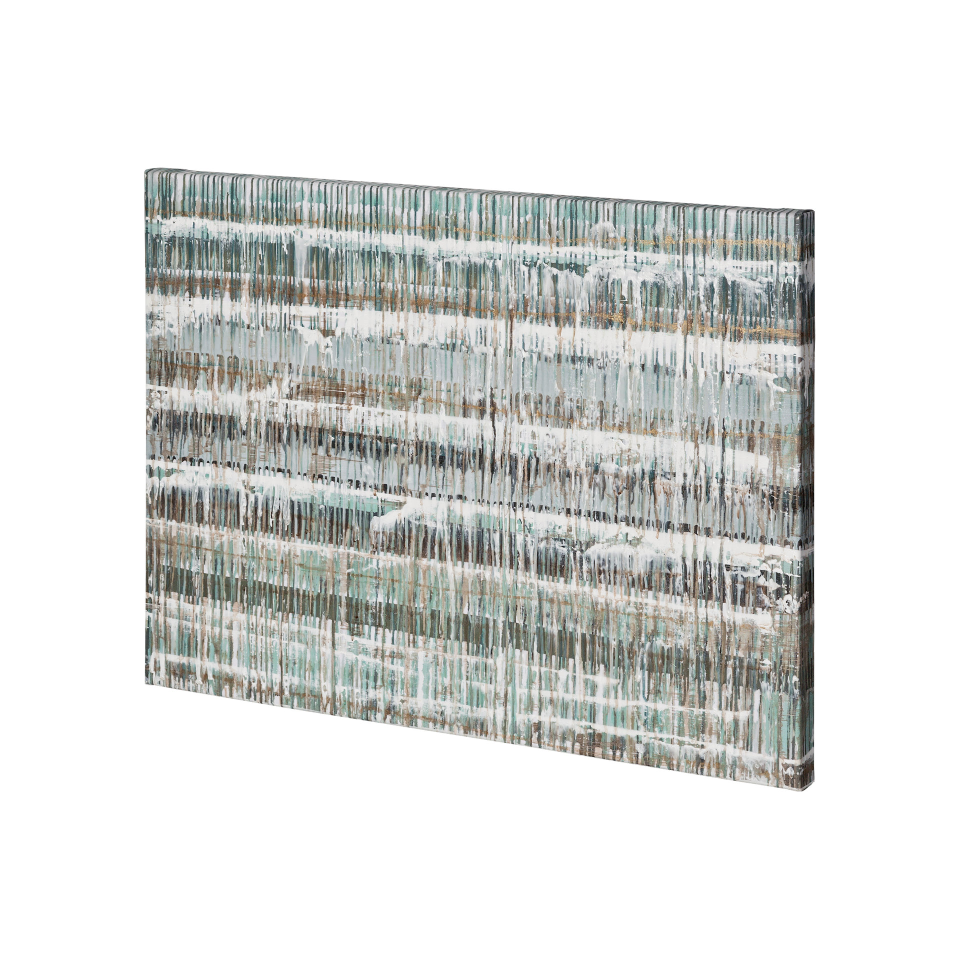 Wrought Studio™ Drip Test 2 a Hand Embelished Textured Canvas | Wayfair