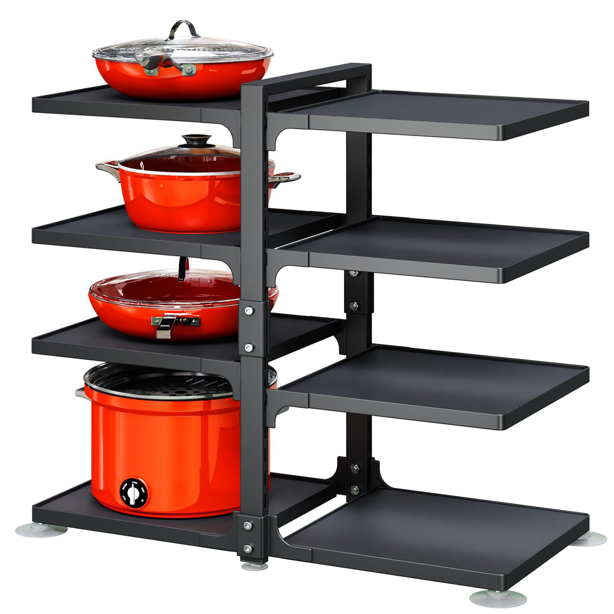 Prep & Savour Metal Rectangle Countertop / Cabinet Pot Rack | Wayfair