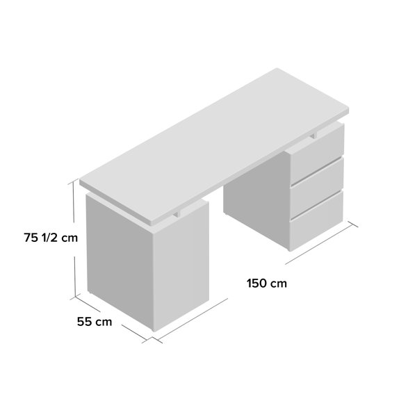 East Urban Home Cuuba Reversible Desk & Reviews | Wayfair