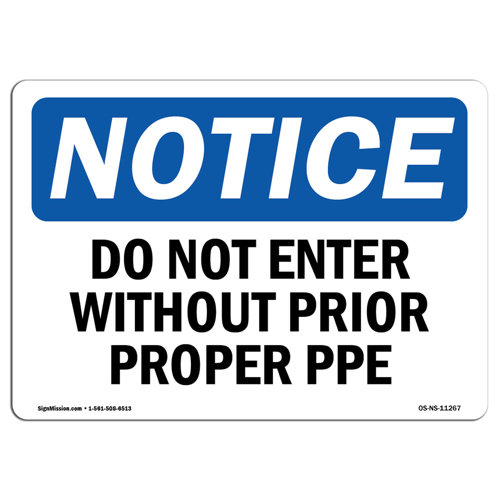 SignMission Do Not Enter without Proper PPE Sign | Wayfair