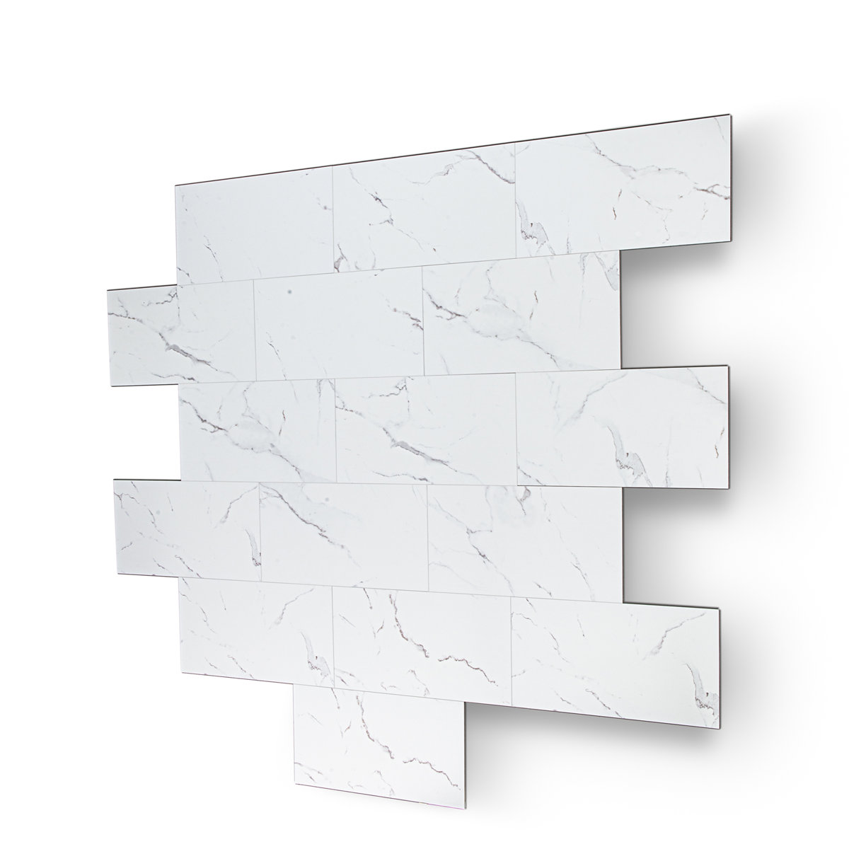 Ella 24" L x 12" H Tounge & Groove Grout-Free Shower Wall Tiles | Wayfair