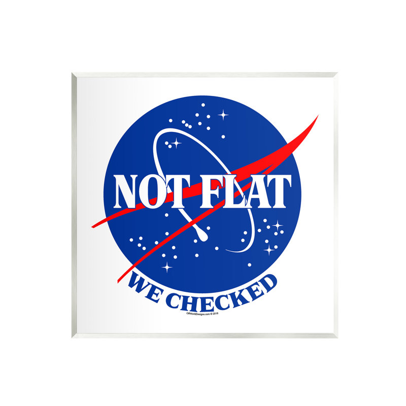 Stupell Industries Not Flat Earth Phrase by Off World Designs | Wayfair