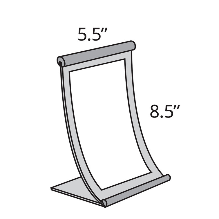 Azar Displays Curved Metal Counter Sign Holder - Wayfair Canada