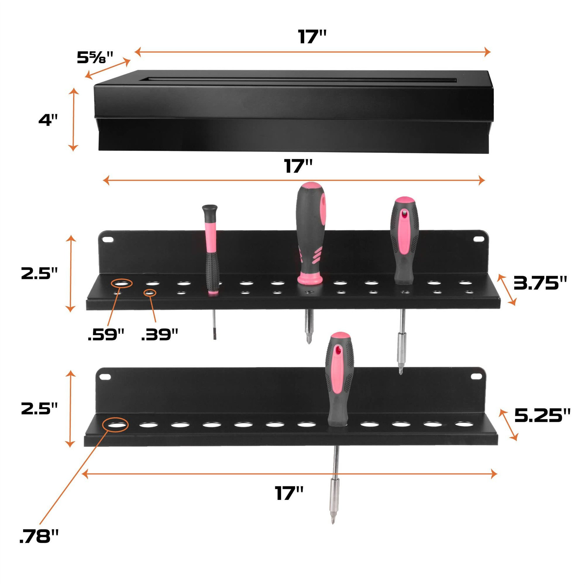 WFX Utility™ Wall Mount Metal Hand Tool Storage Rack | Wayfair