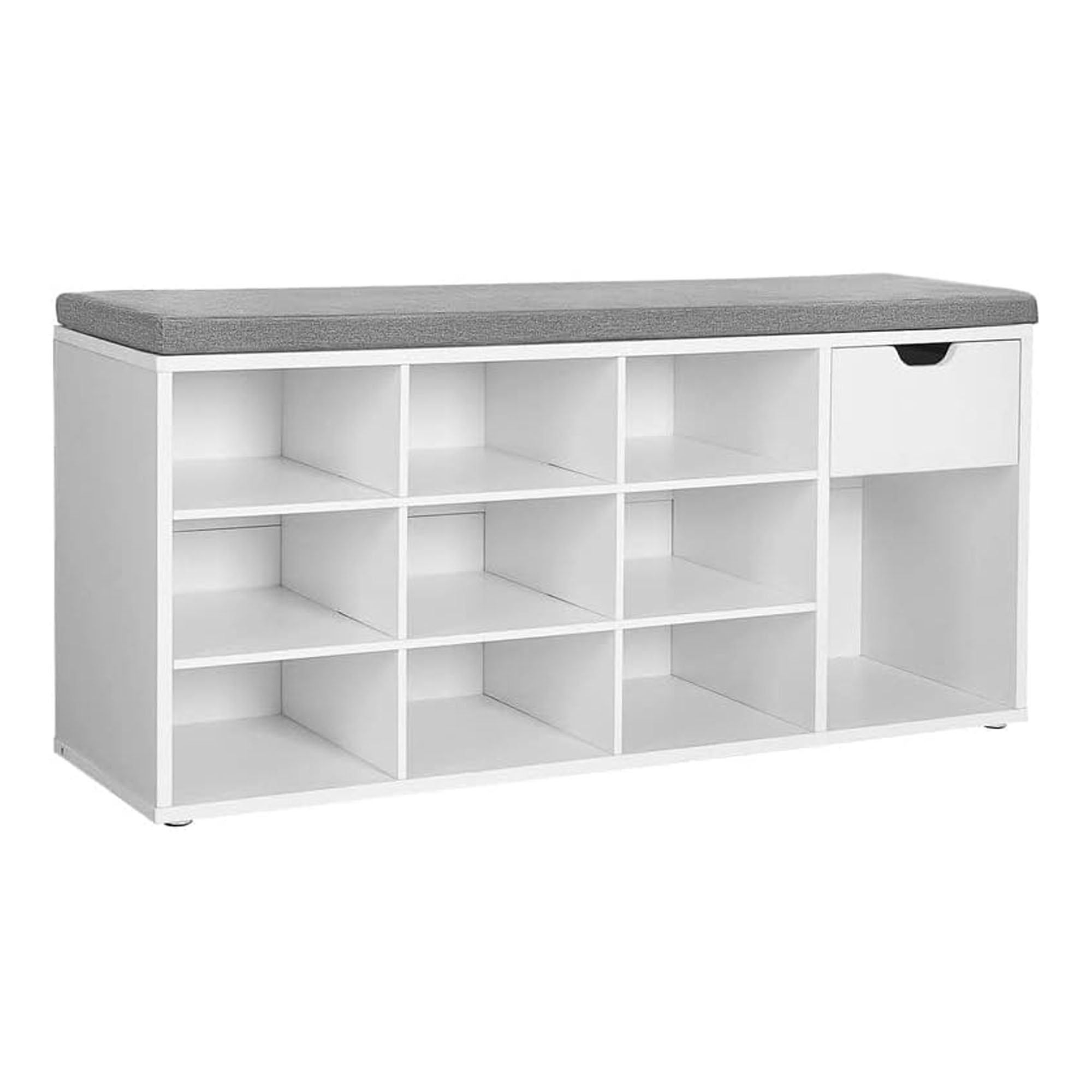 Latitude Run® Shoe Bench, Storage Bench with Drawer and Open ...