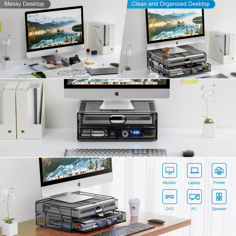 Inbox Zero Kodjo Metal Monitor Stand | Wayfair