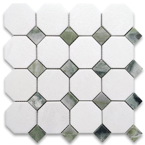 Marble Online 12" x 12" Marble Mosaic Wall & Floor Tile | Wayfair