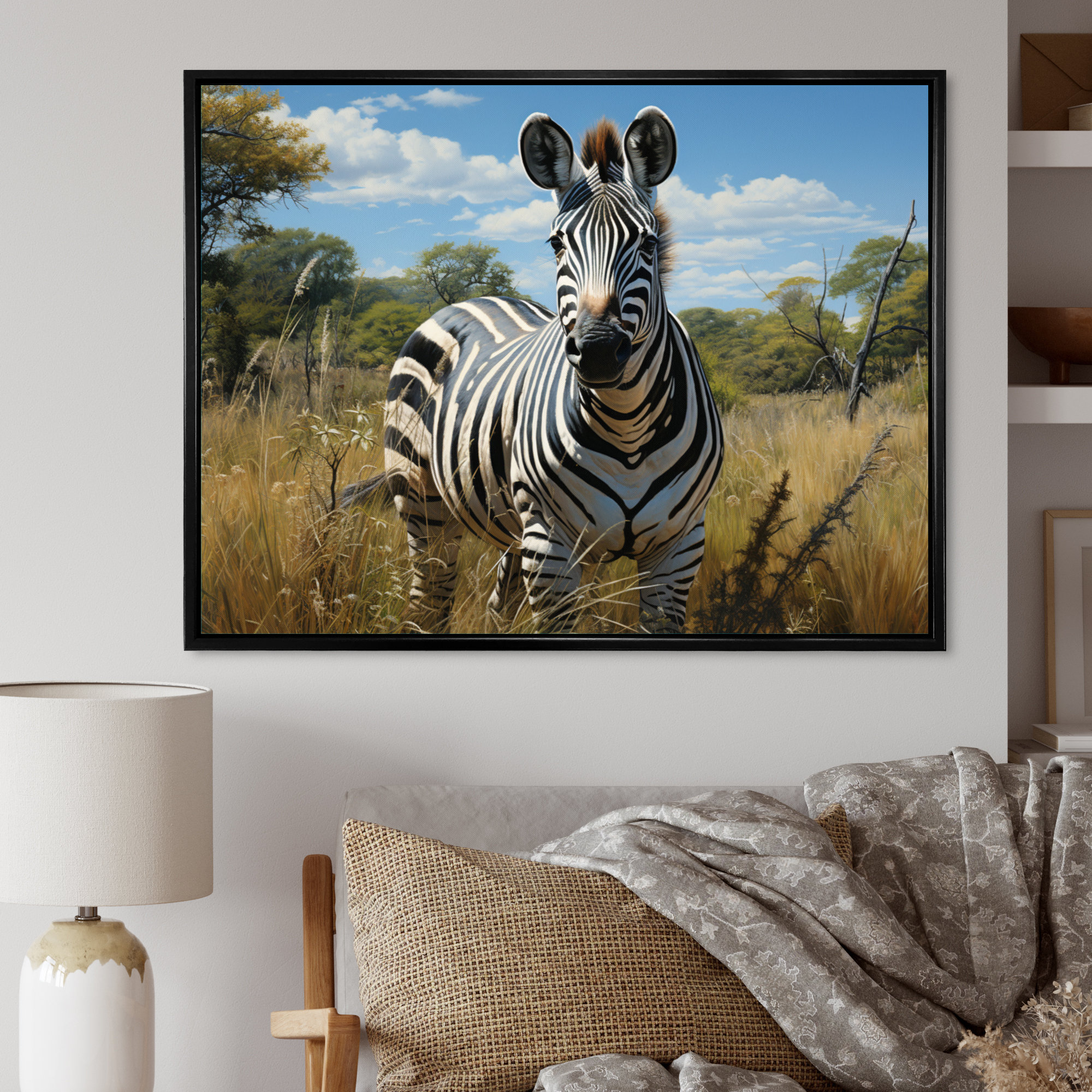 Ebern Designs Zebra Realistic Wildlife Portrait - Wayfair Canada