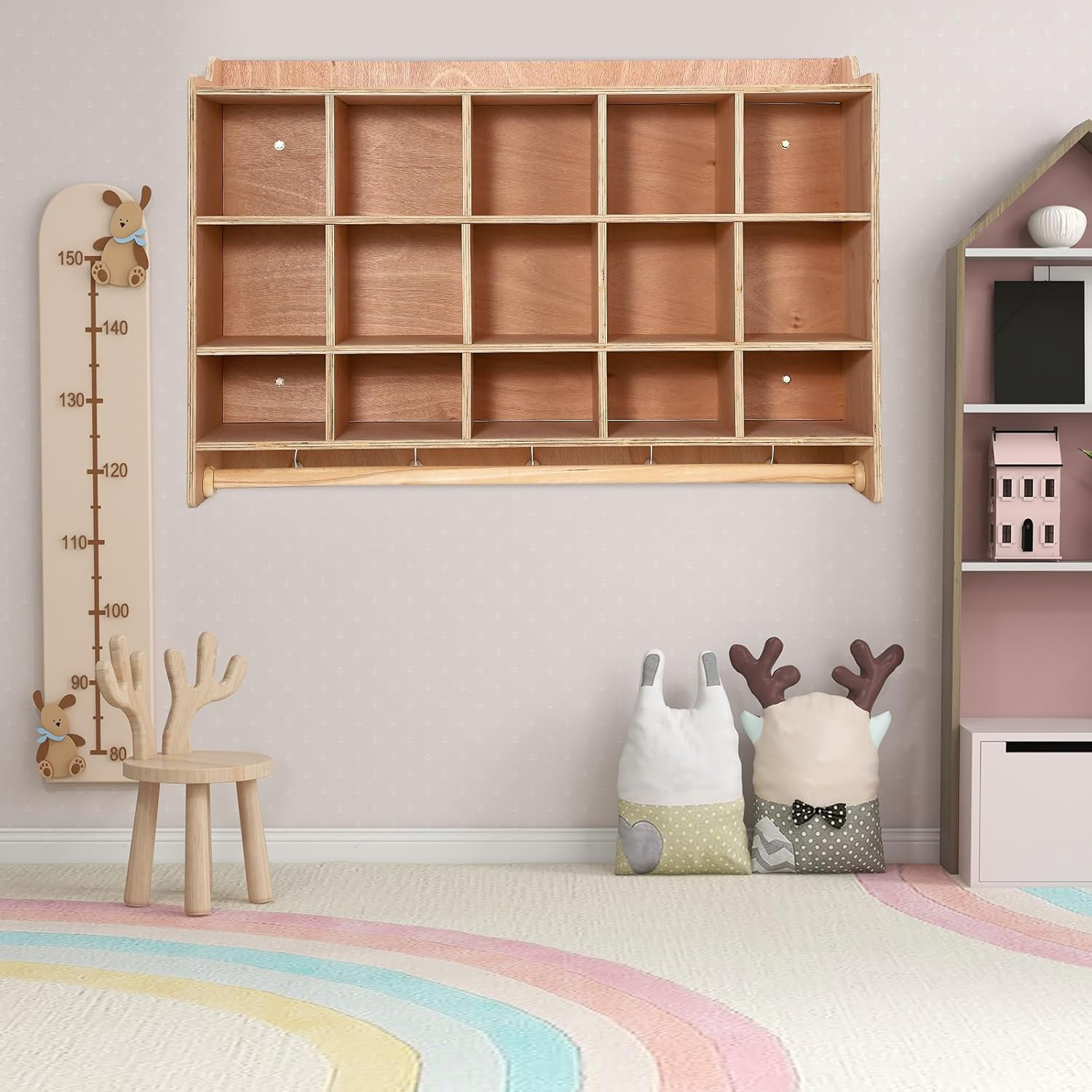 gaomon Cubby Storage Organizer Cubes, Daycare Shelves With 15 Cubbies ...