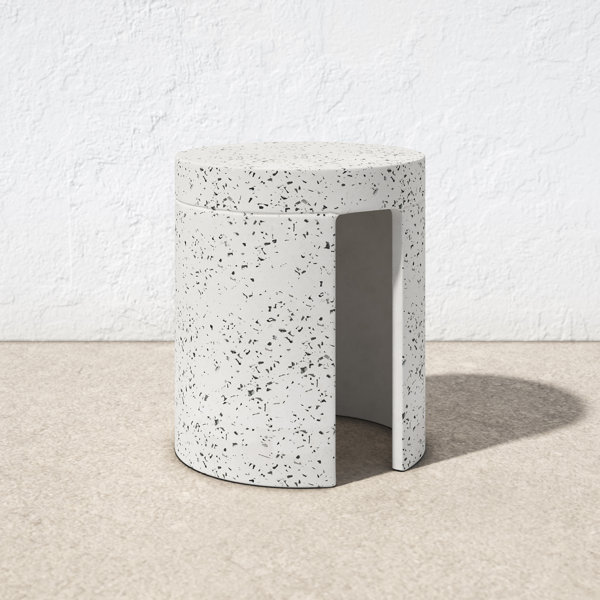 AllModern Ros Concrete Outdoor Stool | Wayfair