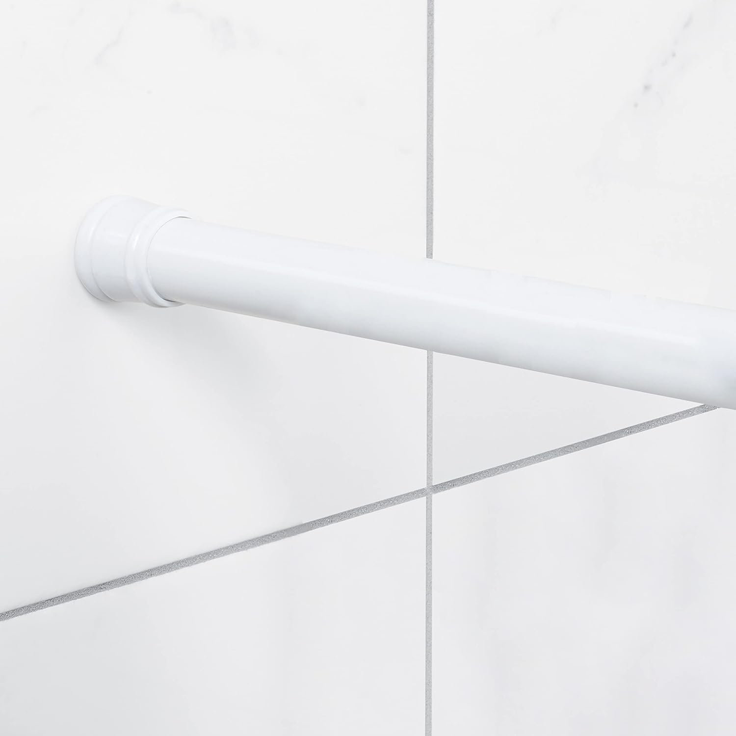 BEFIHO Curtain Adjustable Tension Shower Rod, 44" To 72", Brushed ...