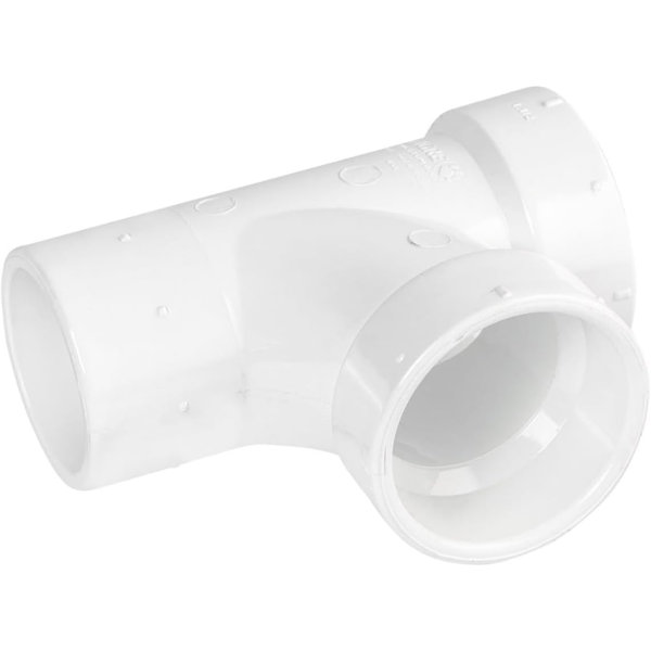 Supply Giant 2 in. PVC DWV Drain Waste Vent Sanitary Tee Street, S x H ...
