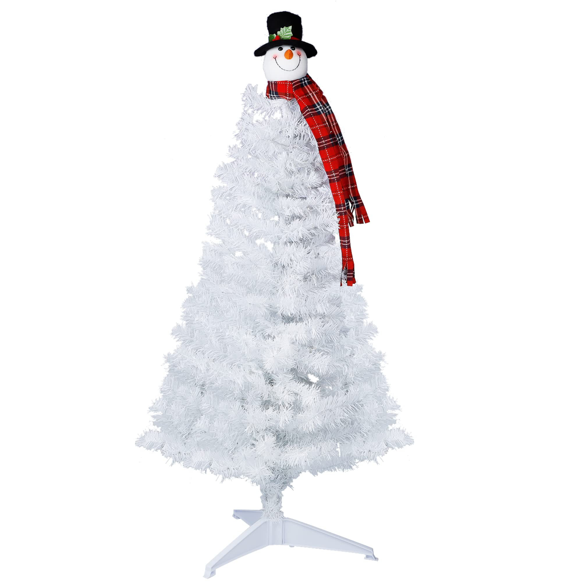 Charlton Home® 4FT Lighted Artificial Christmas Tree With Snowman ...