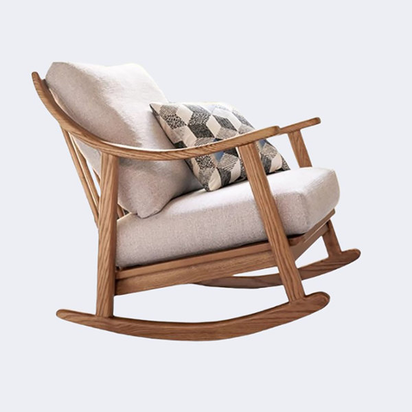 ChairVogue Nordic Art Casual Rocking Chair Solid Wood Rocking Chair ...
