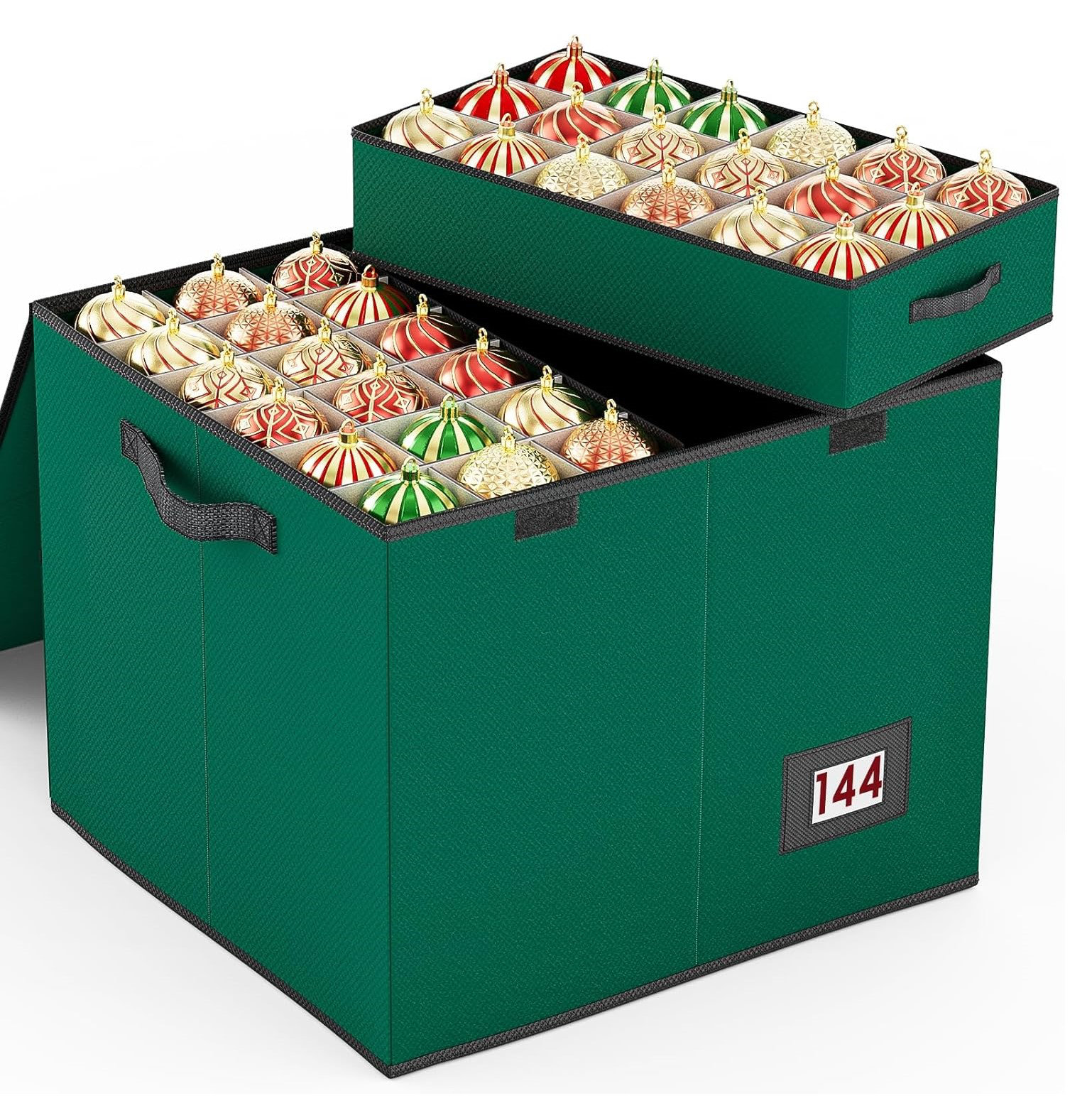 Gotoha Large Christmas Holiday Ornament Organizer Storage Box ...