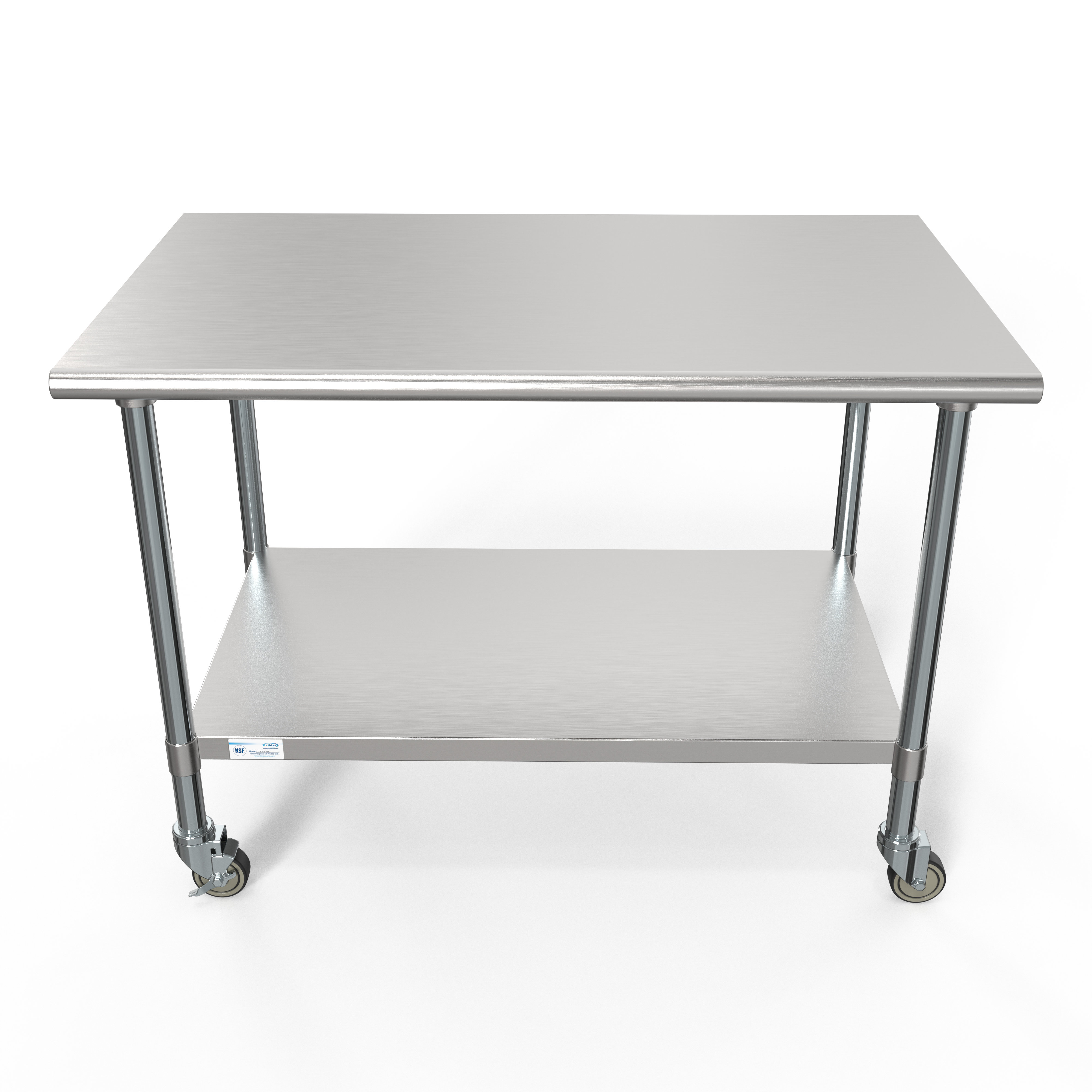 KoolMore 60"W Adjustable Height Stainless Steel Top Workbench | Wayfair