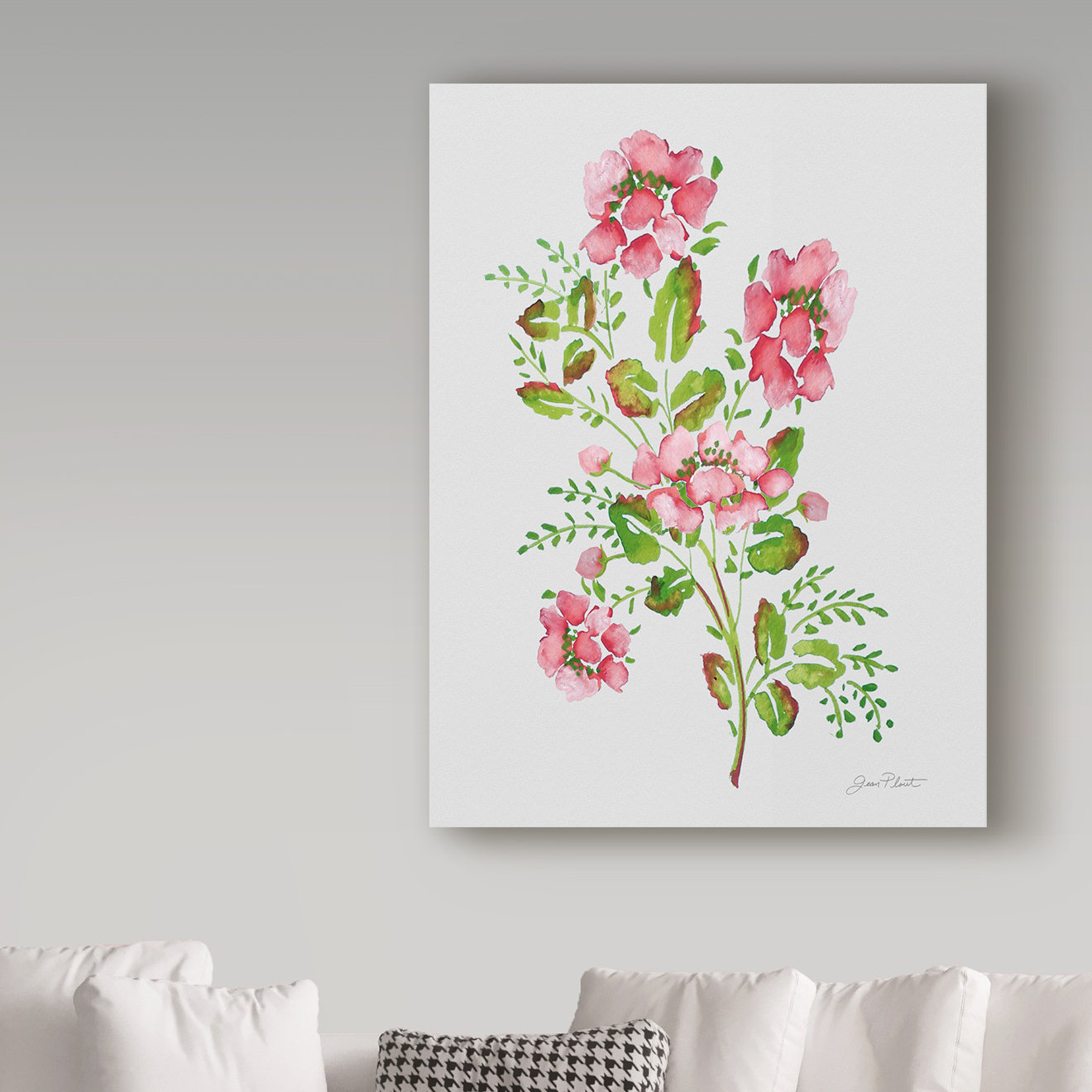 August Grove® Deagen 'Wild Rose Pink 2' Print on Wrapped Canvas | Wayfair