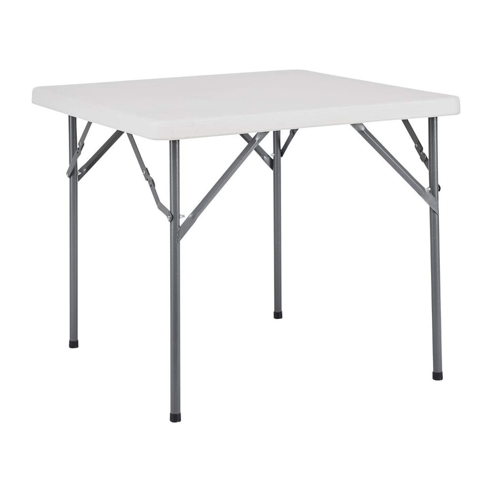 Arlmont & Co. Mirrum Resin Square Folding Card Table Multipurpose ...