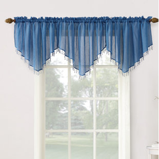 Blue & Green Valances & Kitchen Curtains You'll Love | Wayfair
