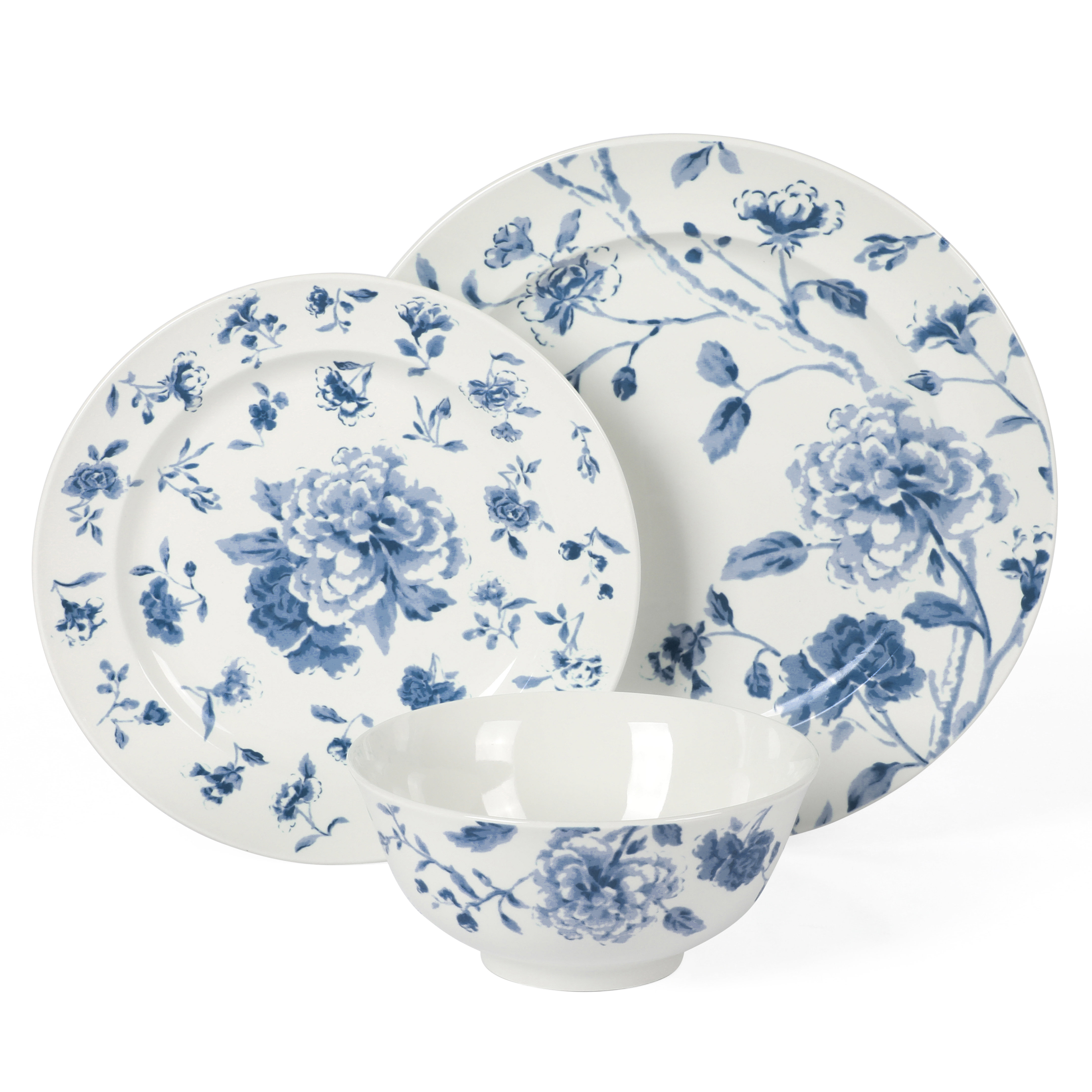 Martha Stewart Porcelain China Dinnerware Set - Service for 4 | Wayfair